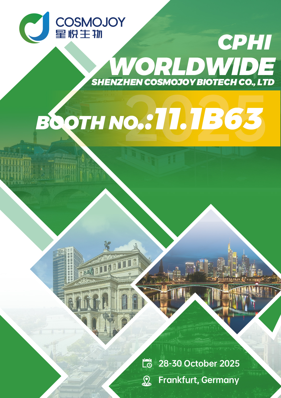 CPHI WORLDWIDE · October 28-30,2025 · Frankfurt, Germany - Cosmojoy